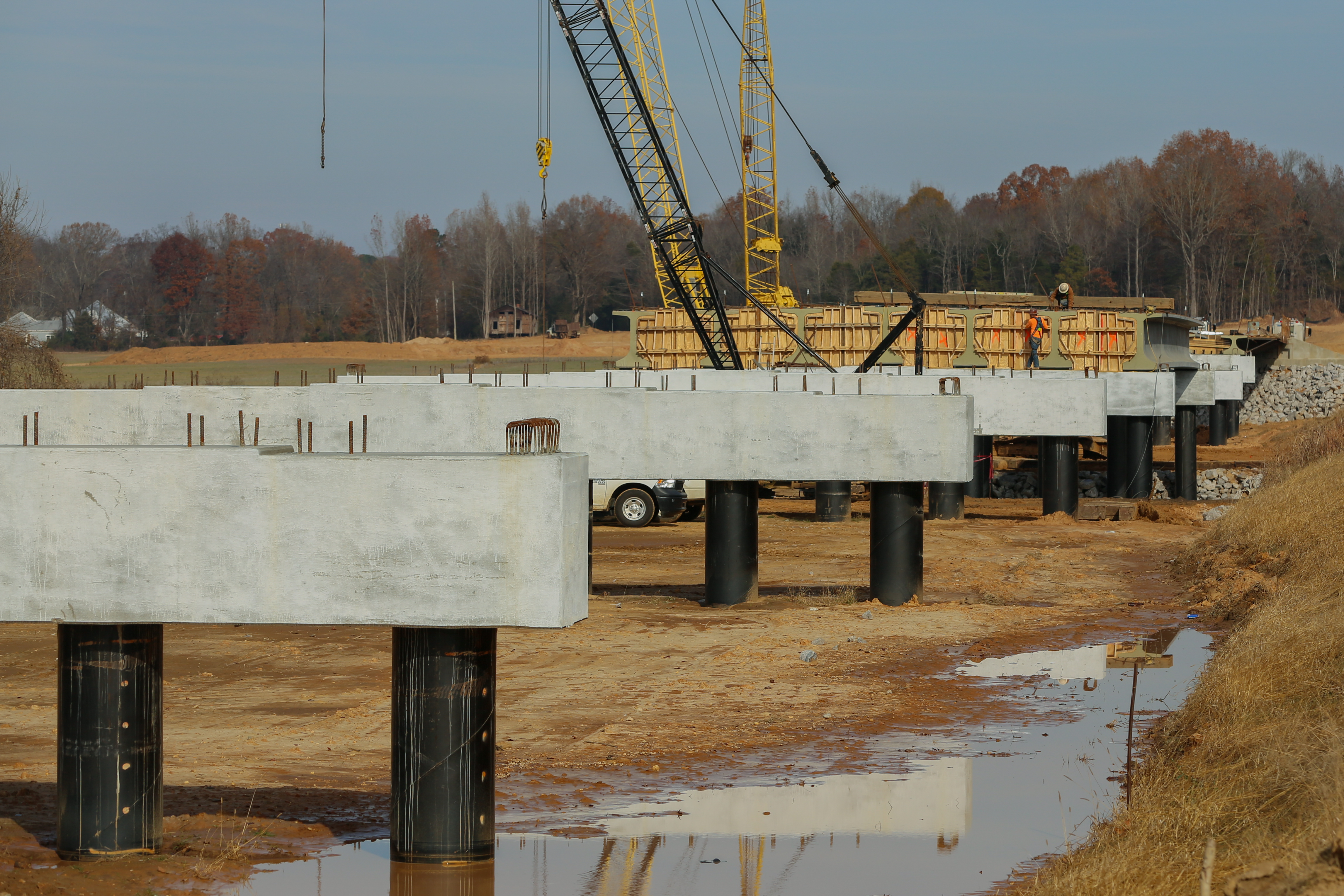 Long Creek bridge project slowing for winter | The Panolian